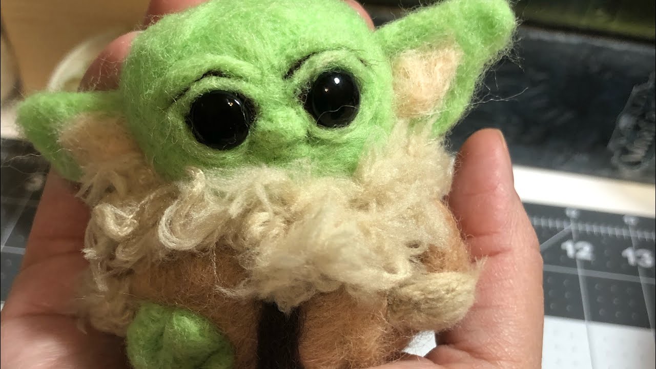 Time-lapse Needle-felt Baby Yoda - YouTube