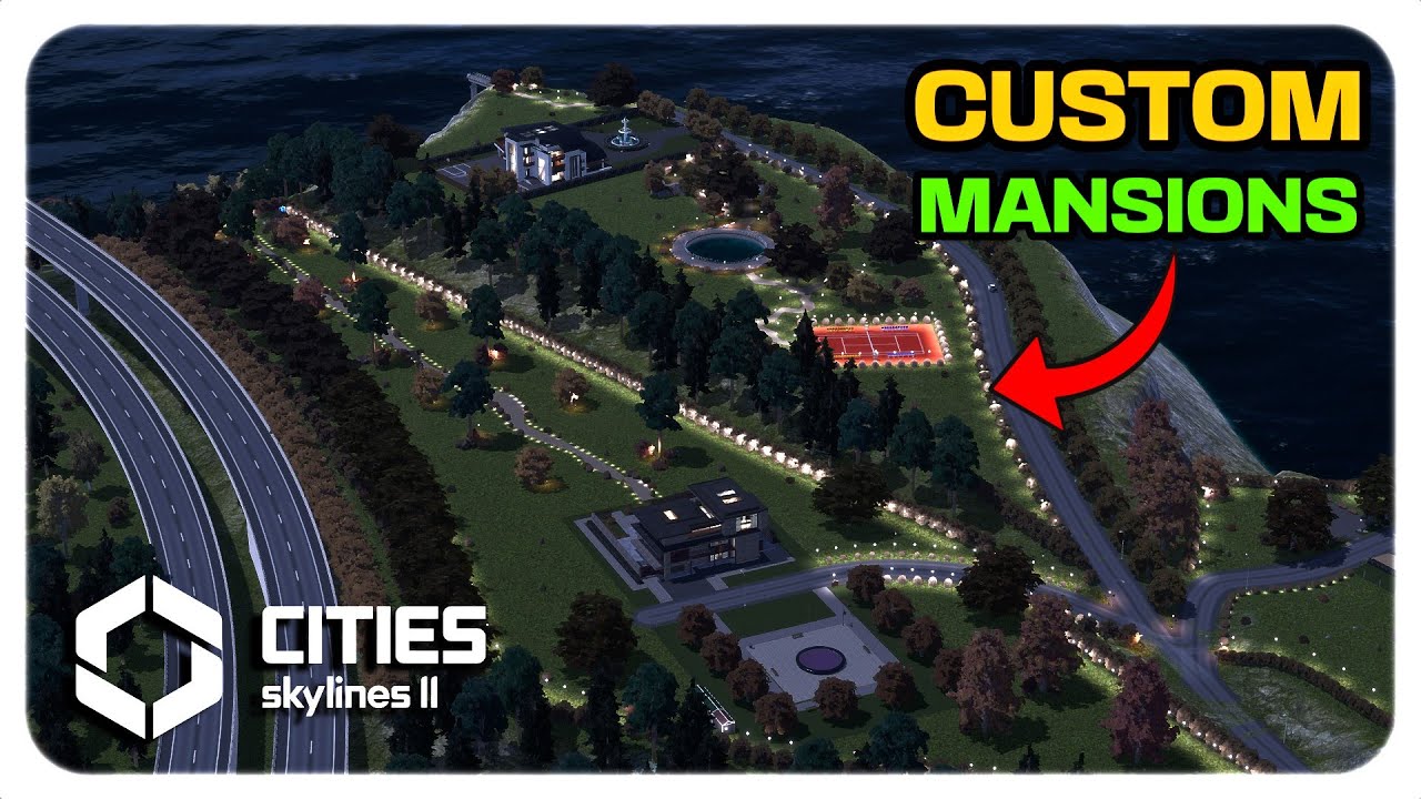 Designing & Making 7 Massive MANSIONS in CITIES SKYLINES 2 - YouTube