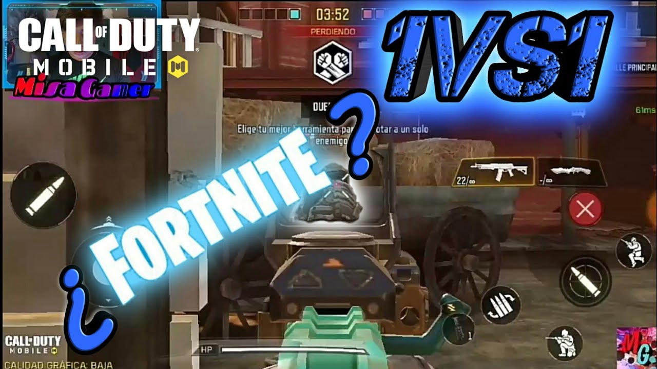 Jugare fortnite??😉cod mobile 1vs1 - YouTube