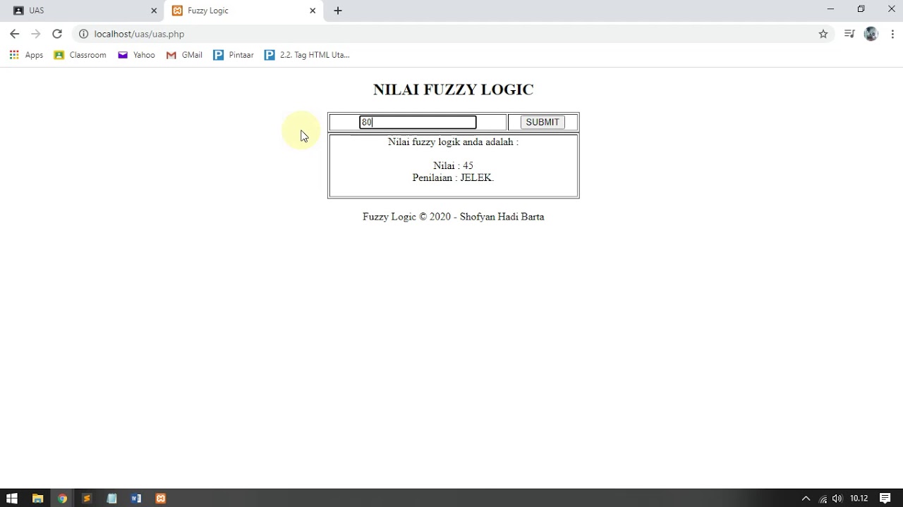 Menentukan Fuzzy Logic Menggunakan Bahasa Php Release Mei 2020 Youtube