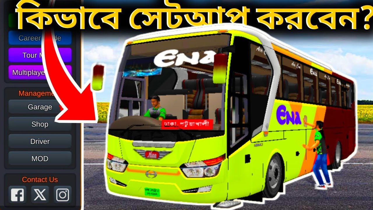 How To Set Bd Bus Mod In Bus Simulator Indonesia|Best Ena Rm2 Ac Bus ...