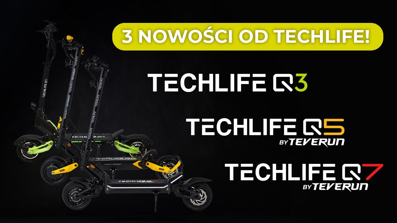 TOP 3 Nowe WODOODPORNE hulajnogi elektryczne od TECHLIFE na rok 2024! Prezentacja! TECHLIFE Q3 ...