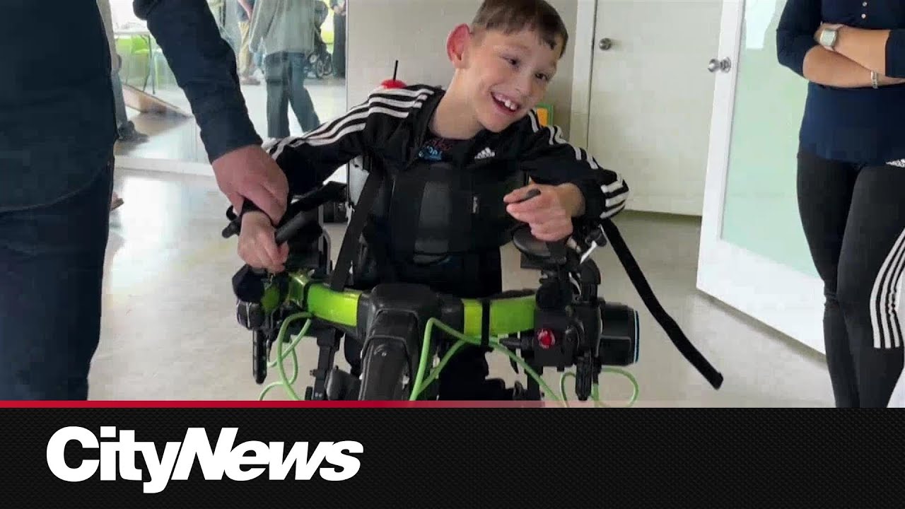 Kids with mobility challenges get a chance to walk with robotic legs in ...