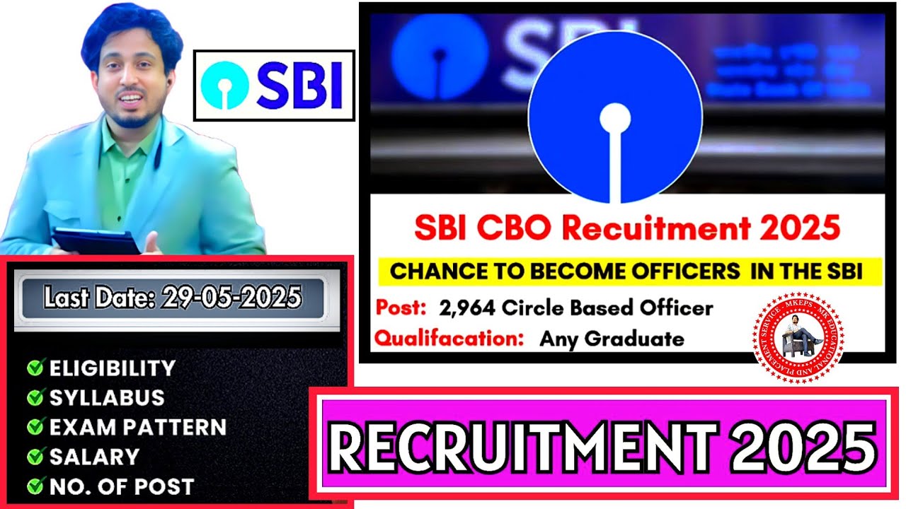 State Bank of India CBO Recruitment 2025| Full Details| SBI Circle ...
