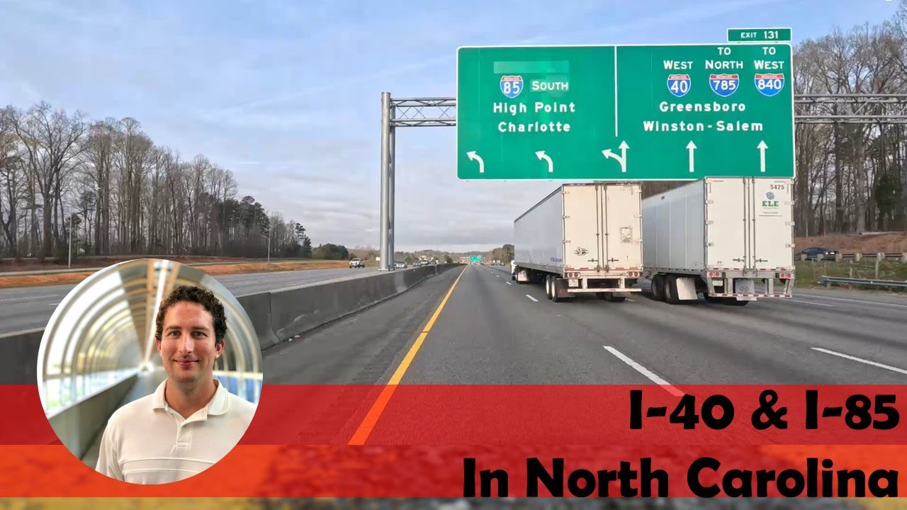 Driving from Raleigh to Greensboro from I-40 (Exit 290) to I-85 (Exit ...