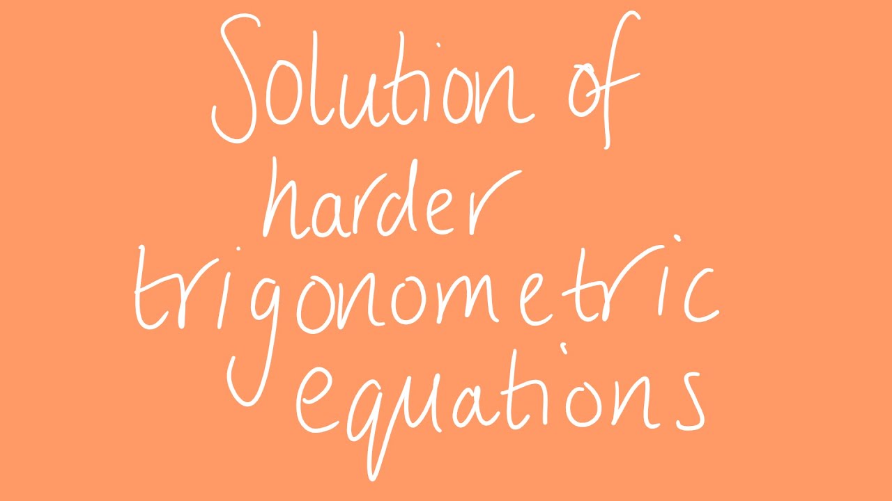 Solution Of Harder Trig Equations Unit 3 And 4 VCE Maths Methods solution-of-harder-trig-equations-unit-3-and-4-vce-maths-methods