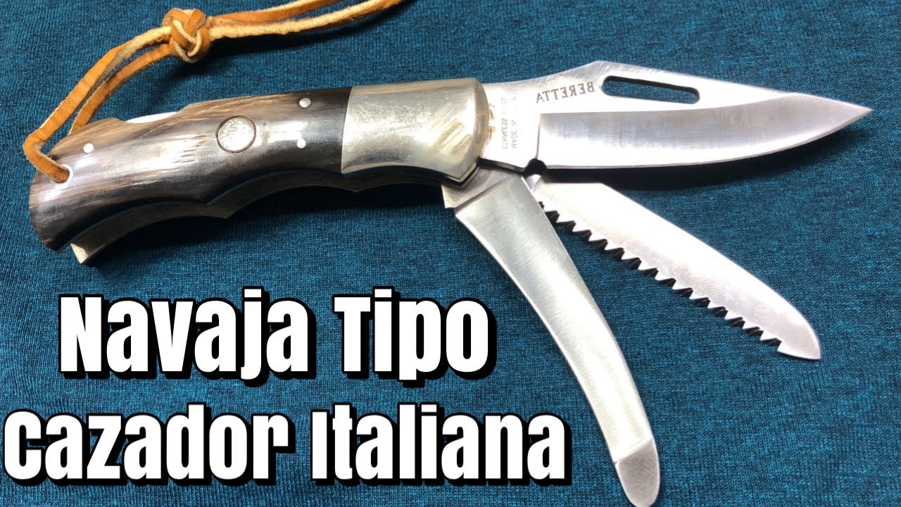 Navaja Tipo Cazador Italiana - YouTube