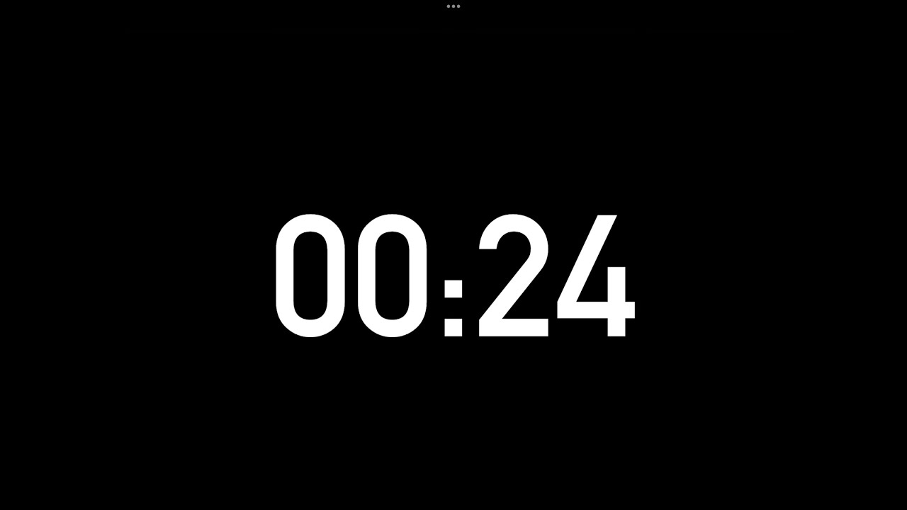 24 seconds countdown timer without alarm - YouTube