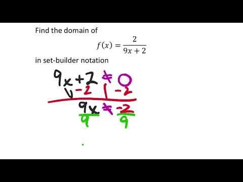 Domain: Set Builder Notation - YouTube