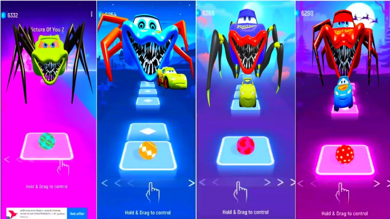 McQueen Yellow Eater 🆚 McQueen Red Eater 🆚 McQueen Blue Eater 🆚 McQueen ...
