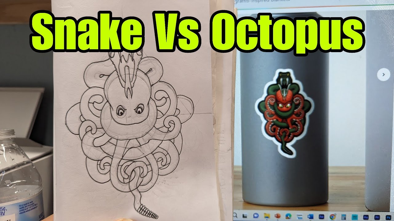 Snake Vs. Octopus - Infinite Painter - YouTube