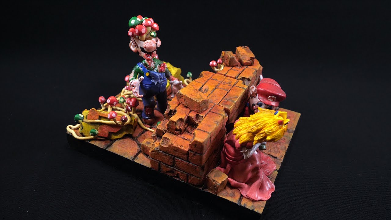 I made Mario and Peach, but Luigi is a Zombie - YouTube