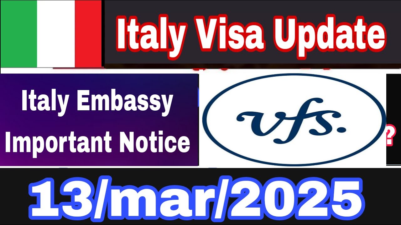 Italy Visa New Update | Italy Embassy New Appointments Update | vfs ...