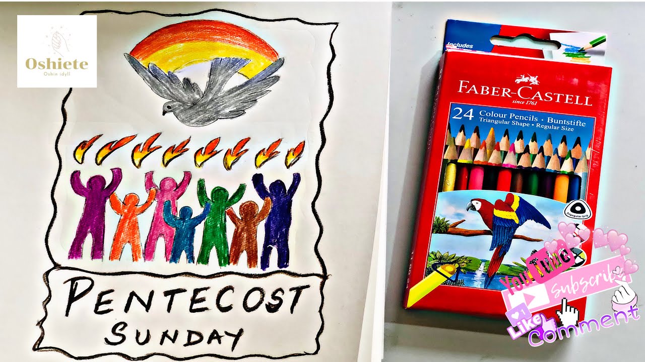 Pentecost Sunday 2021 | Happy Feast of Pentecost | Colour pencils ...
