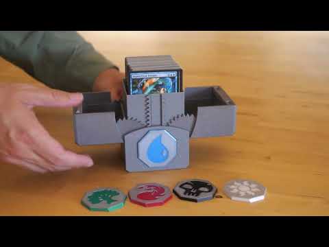 Magnetic badges for customising deck boxes.
