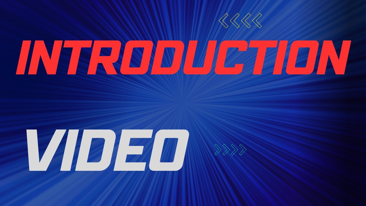 Introduction video - YouTube