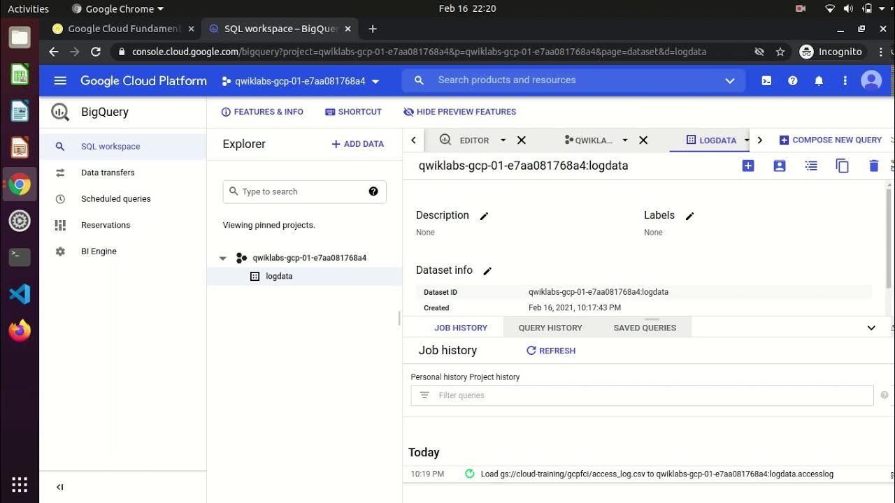 Qwiklabs # Google Cloud Fundamentals: Getting Started with BigQuery - YouTube