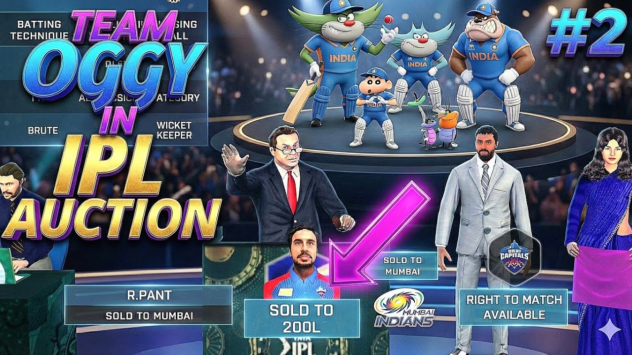 TEAM OGGY : IPL AUCTION SPECIAL 🔥 💰 🤑 Real Cricket 25 - YouTube