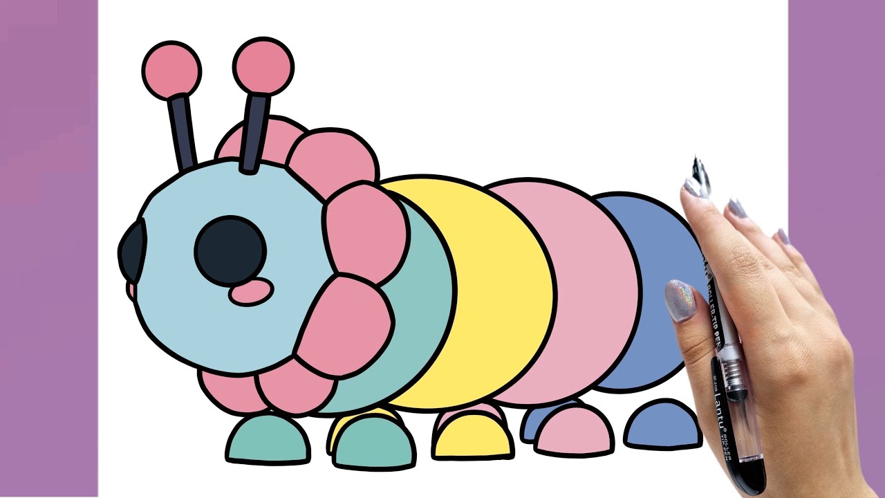 How to draw Gumball Caterpillar from Adopt Me ( Roblox ) - Step by Step ...