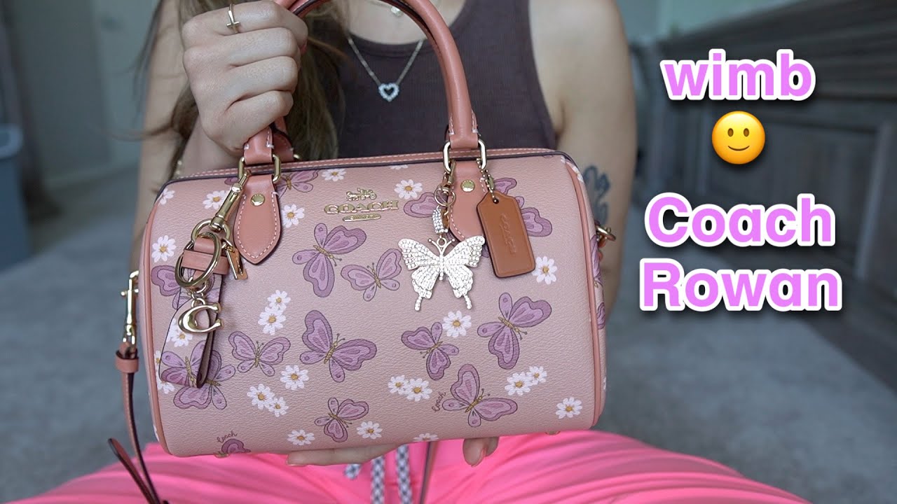 what's in my bag | Coach Butterfly Rowan ♡ - YouTube