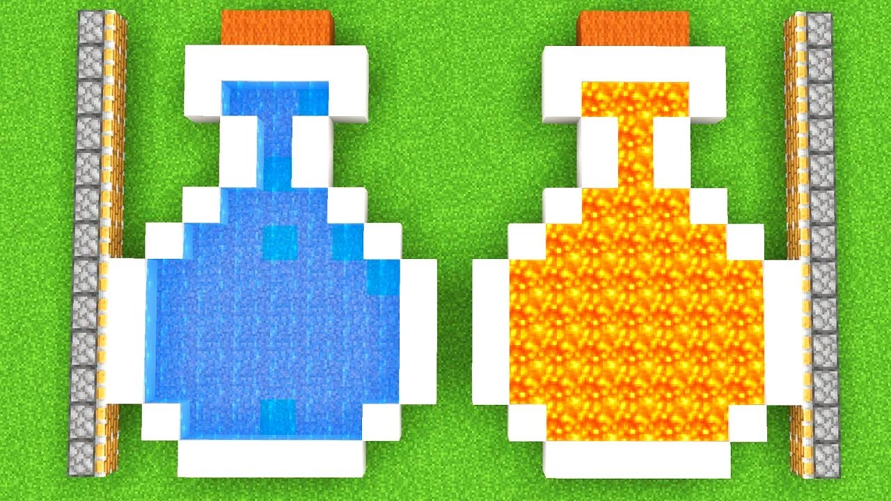 water potion + lava potion = ? / minecraft - YouTube