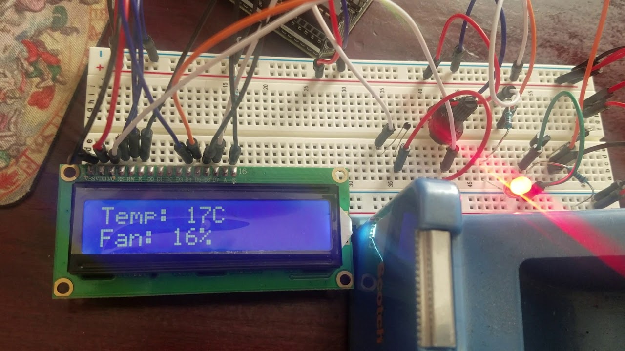Temperature controlled fan by Arduino UNO R3 - YouTube