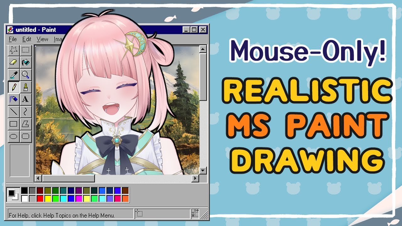 【#VTuber】Trying Realism in MS PAINT (MOUSE-ONLY) 【Illustration】 - YouTube