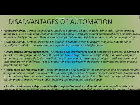 Disadvantages of Automation - YouTube