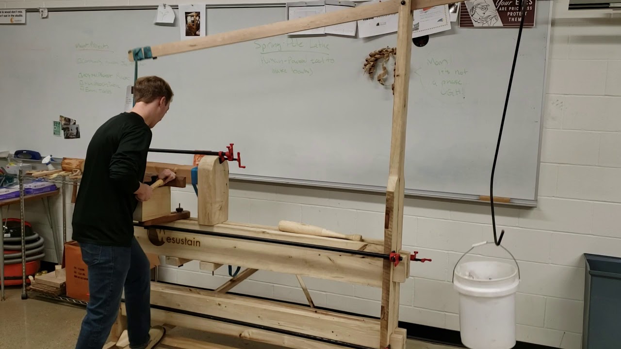 Using Foot-Power Lathe | Bowl Making - YouTube