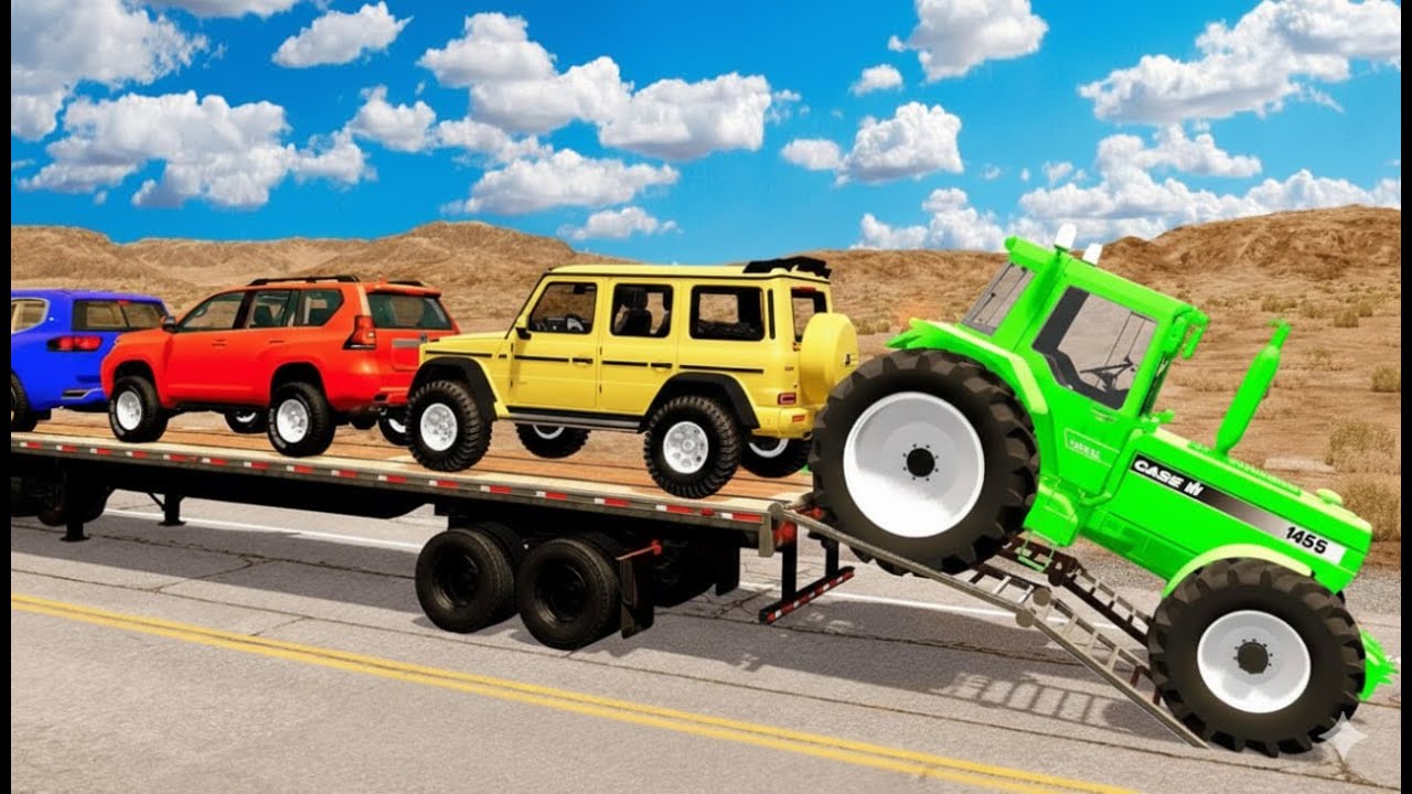 Flatbed Truck Mcqueen | Transportation with Truck - Pothole vs Car #2 ...