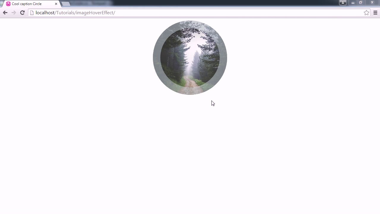 Image hover effect (circle caption) css - YouTube