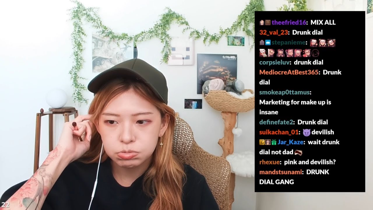 Miyoung doing some of my makeup on stream why not I said I would but I ...