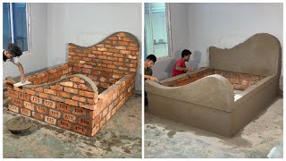 DIY Brick Bed Makeover That Looks Amazing | Step-by-step tutorial 