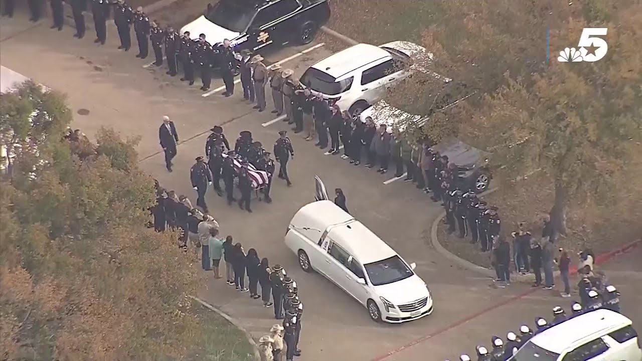 Procession held for fallen Greenville officer Cooper Dawson | NBCDFW ...