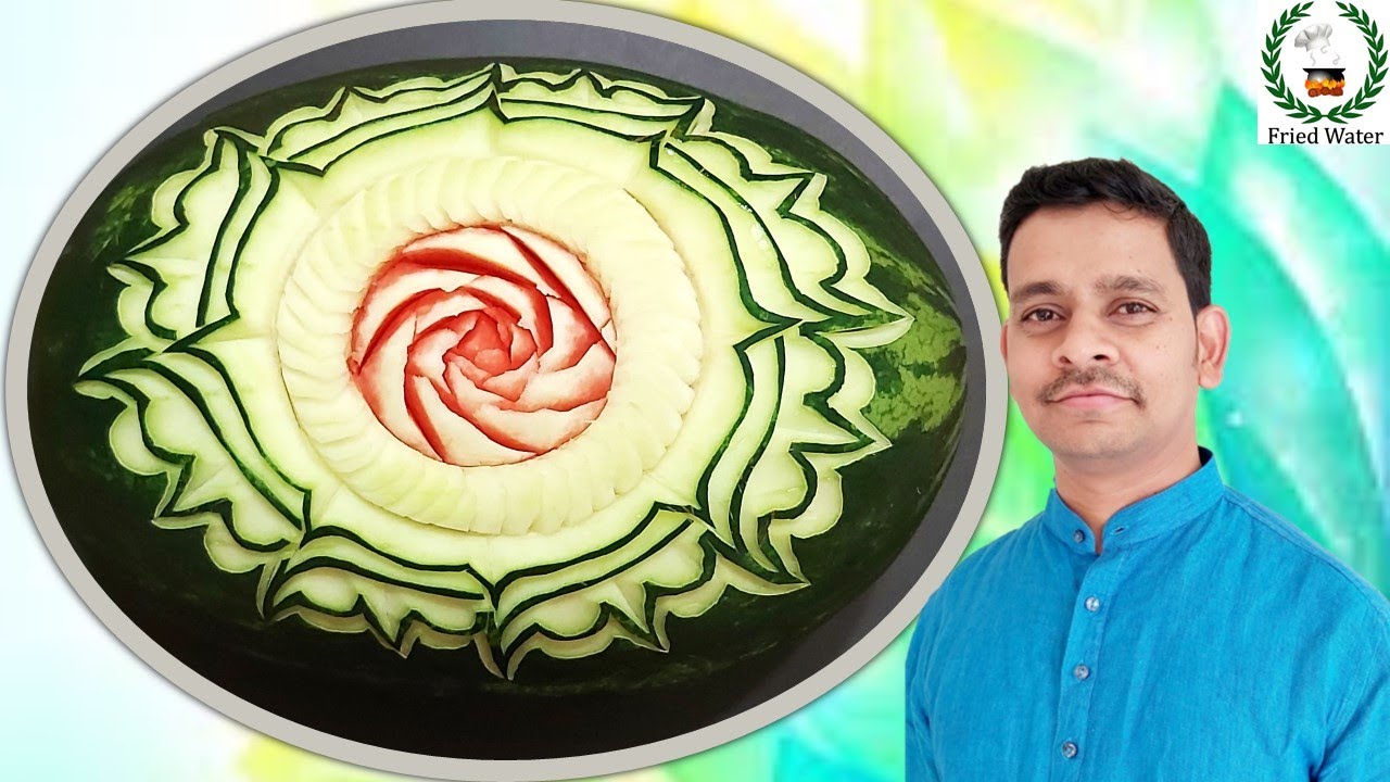 Watermelon Carving Rose |CookwithGandhi | Chef GK | - YouTube