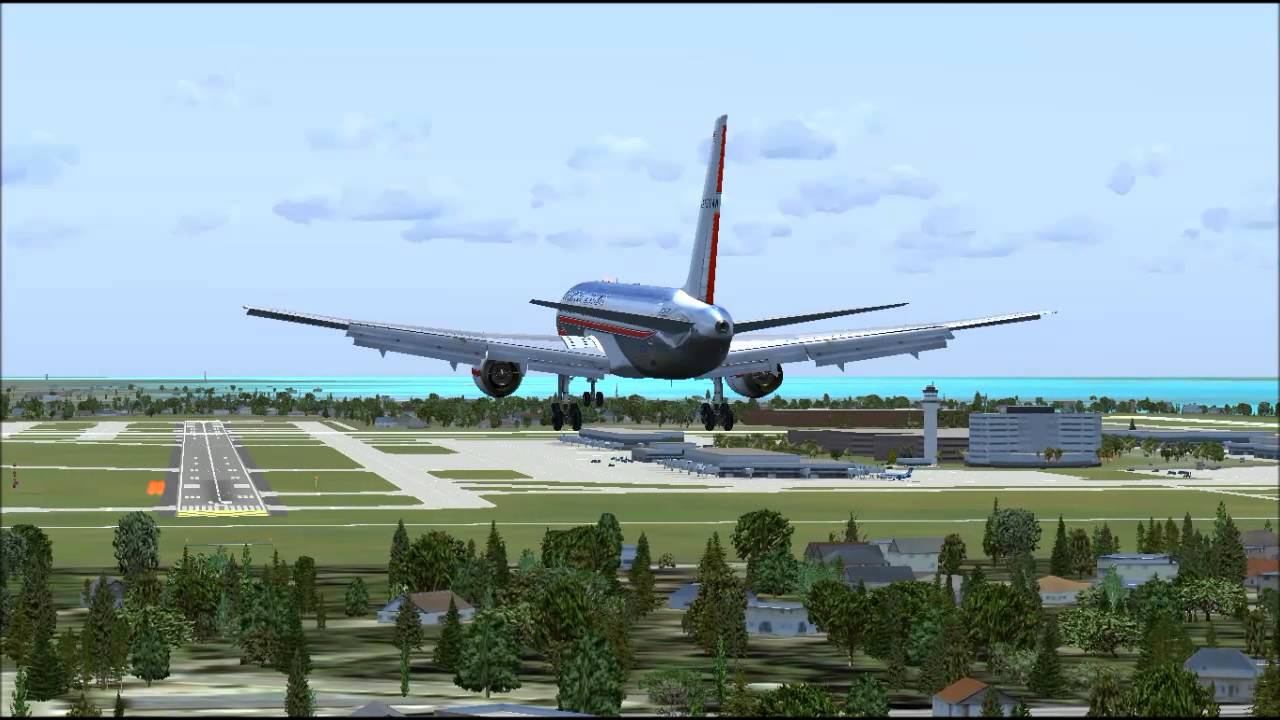 FSX American Airlines Retro Livery 757!! - YouTube