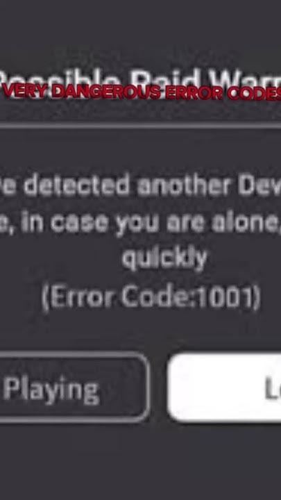 VERY DANGEROUS ERROR CODES - YouTube