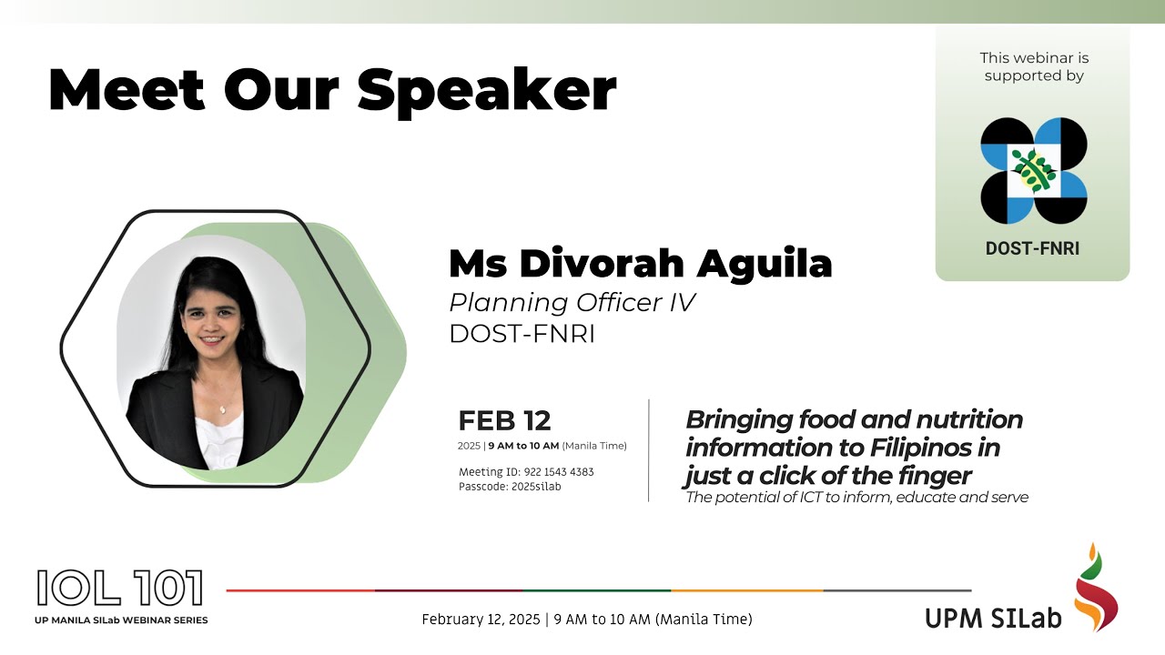 UPM SILab IOL 101 - 12 Feb 2025 Webinar - Food and Nutrition ...
