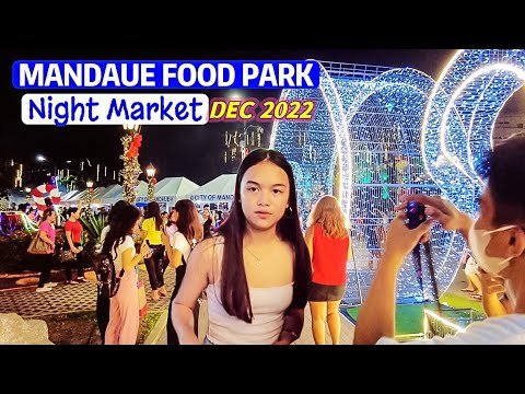🔥[4K #CEBU 🇵🇭] ︎ MANDAUE FOOD PARK Night Market x CHRISTMAS LIGHTS ...
