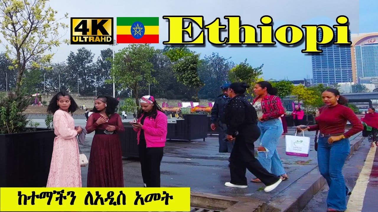 ፏ ያለችው ከተማችን ለአዲስ አመት ዋዜማ| Addis Ababa Walking Tour 🇪🇹 [4K] Tourist ...