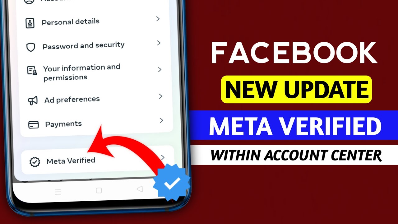 Facebook new update || Facebook Meta verified within Accounts center ...
