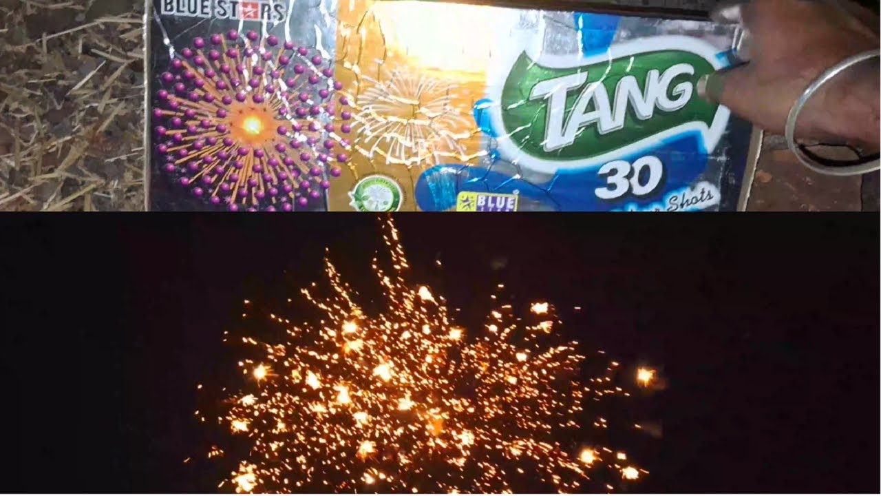 Blue Star Fireworks 2024 | TANG 30 Shots | RAIN STAR Full Crackling 30 ...