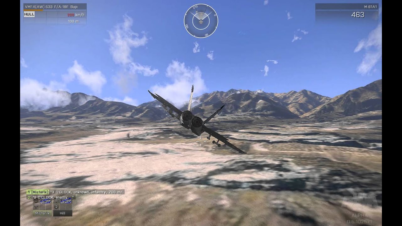 ARMA 3 Alpha F/A-18 Afganistan Maximum graphics , 12 000 view distance ...