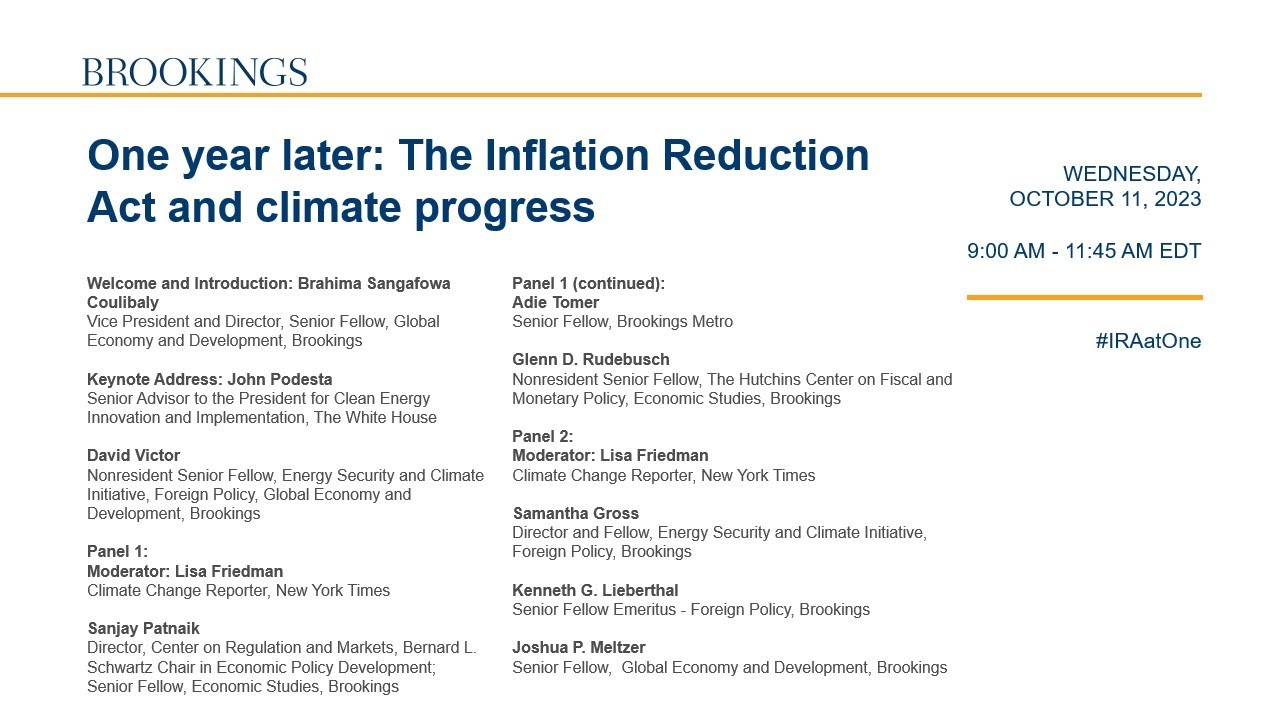 One year later: The Inflation Reduction Act and climate progress - YouTube