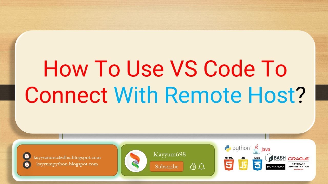 How To Use VS Code To Connect With Remote Host ? #linux #vscode ...