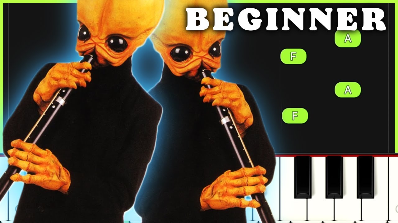 Cantina Band - Star Wars | BEGINNER ONE HAND PIANO TUTORIAL - YouTube