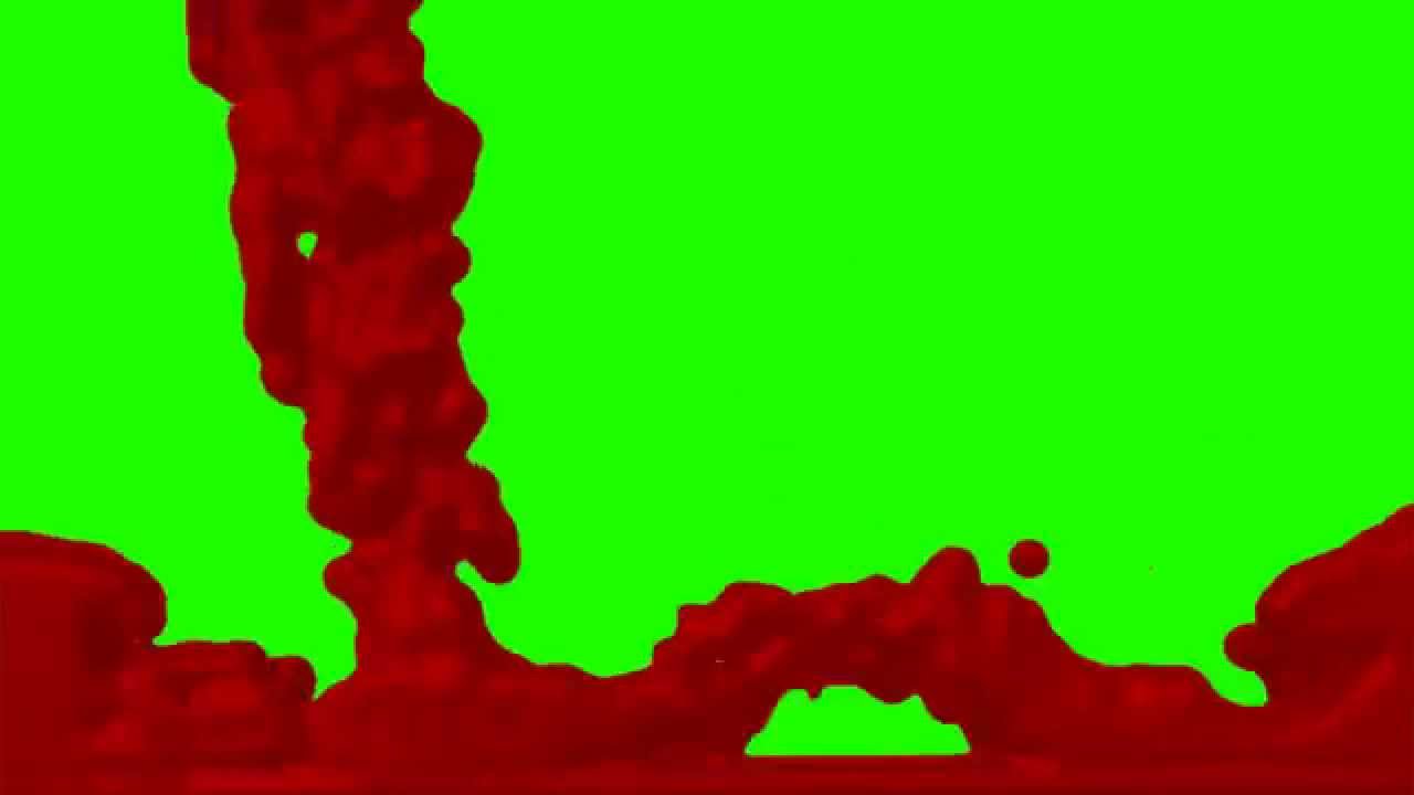 red water covers all screen in green screen free stock footage - YouTube