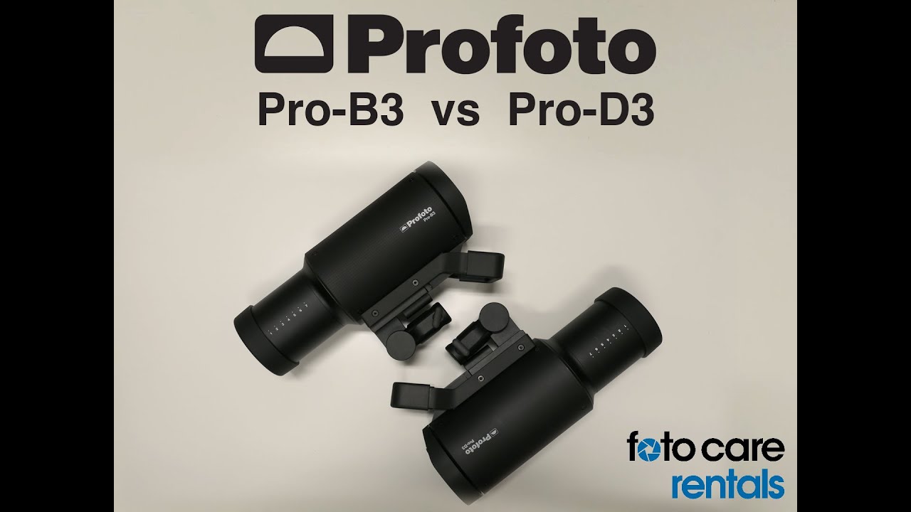 Profoto Pro-B3 vs Pro-D3 - YouTube