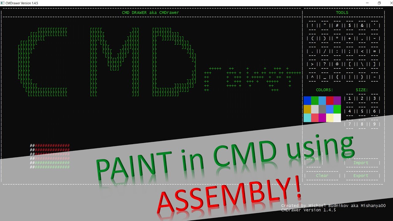 I made Paint in CMD using ASSEMBLY! - YouTube