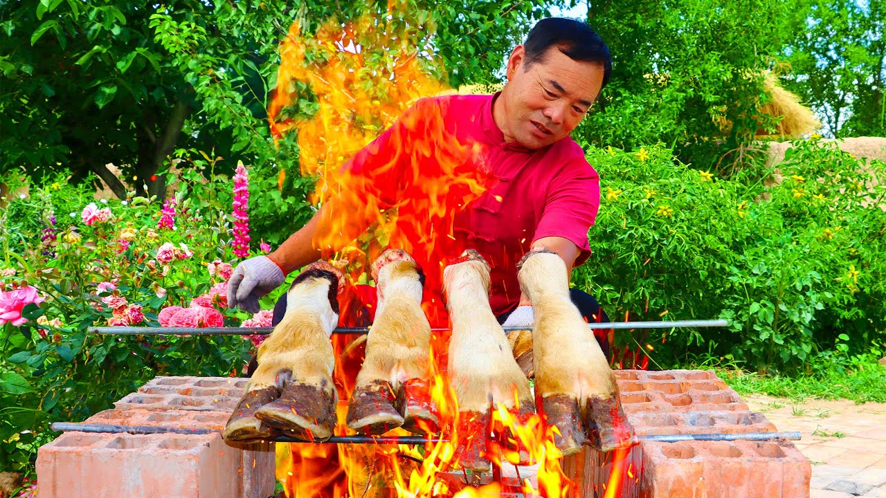 Cook 4 Huge Cow Hoof from Butchery, So Tasty! Tomato Stew, Sour and ...